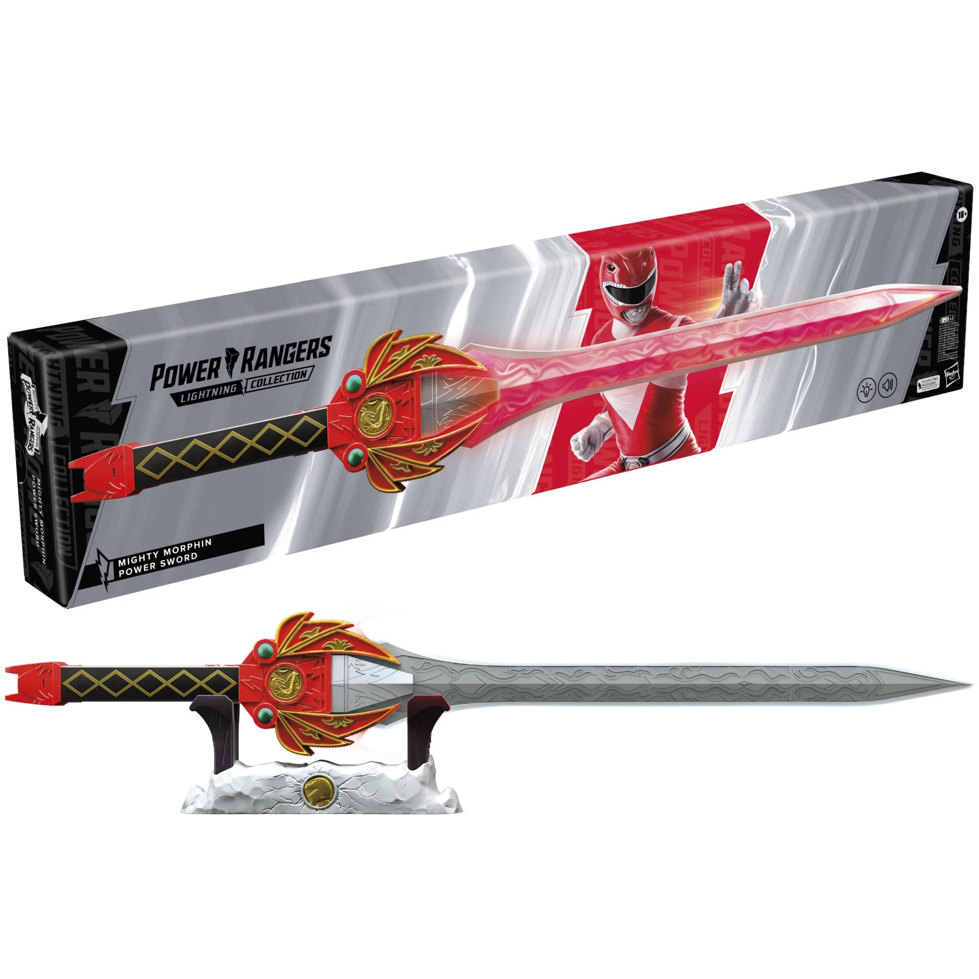 Power Rangers Lightning Collection Mighty Morphin Red Power Sword ...