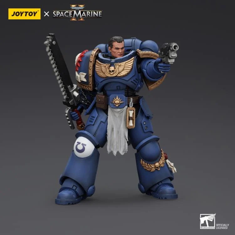 Joytoy Warhammer 40K Space Marine 2 Ultramarines Lieutenant Titus 14cm ...