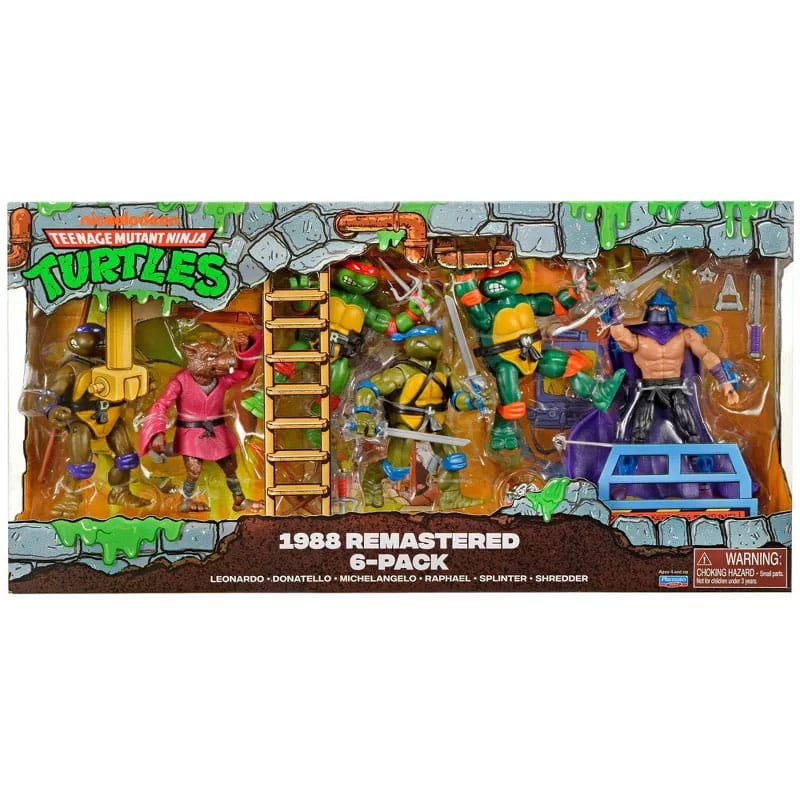 Teenage Mutant Ninja Turtles Action Figures 1988 Remastered 6 Pack ...